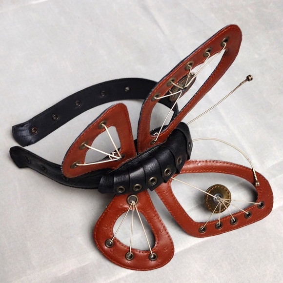 Accessories | Handmade Leather Butterfly Headband | Poshmark